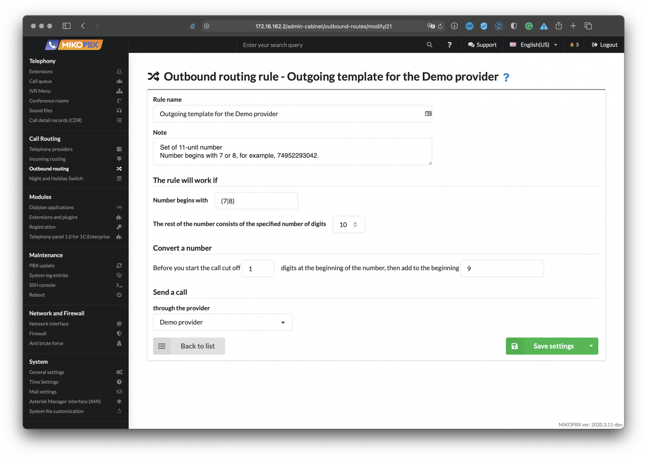 Free MikoPBX features