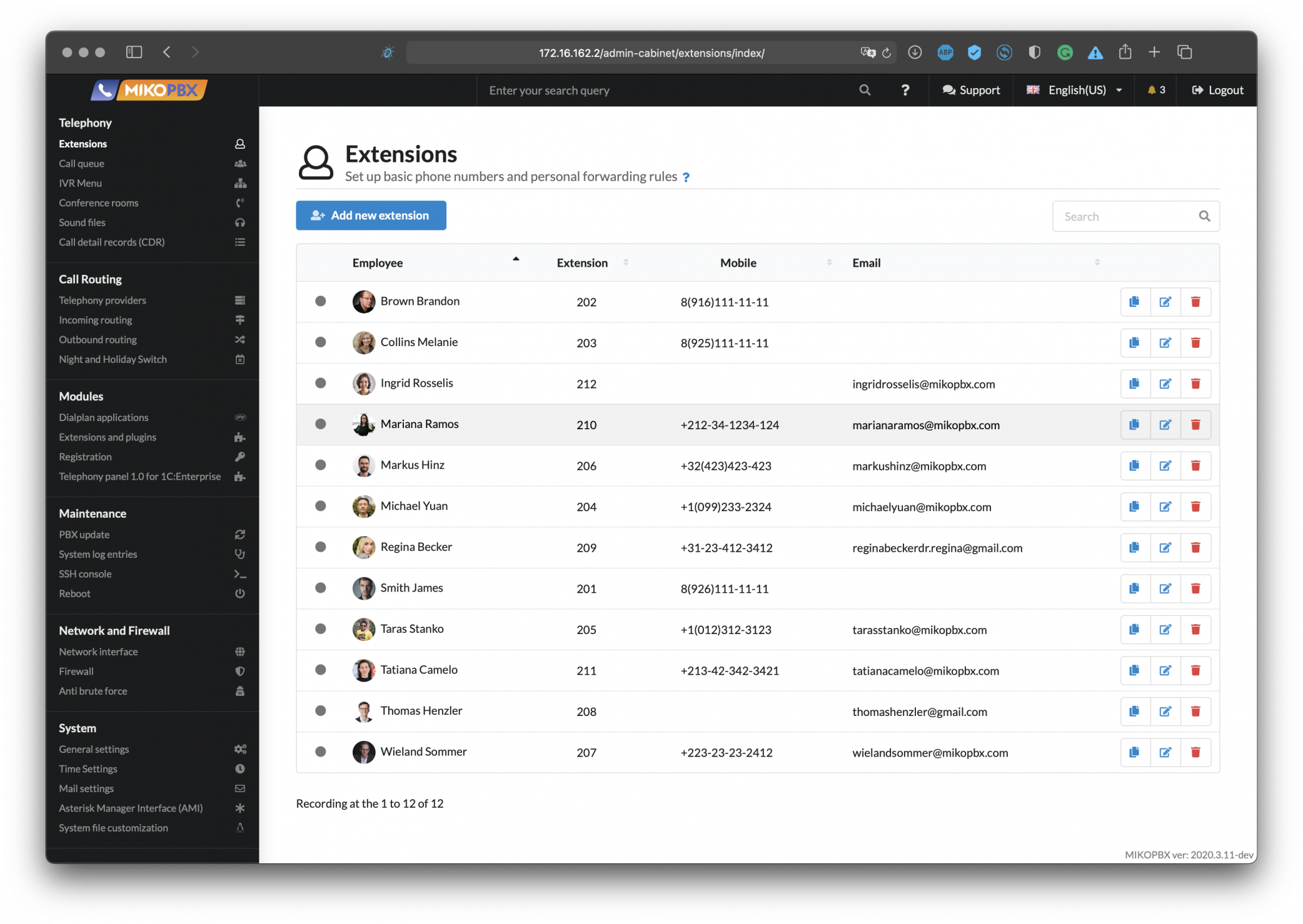 Free MikoPBX features