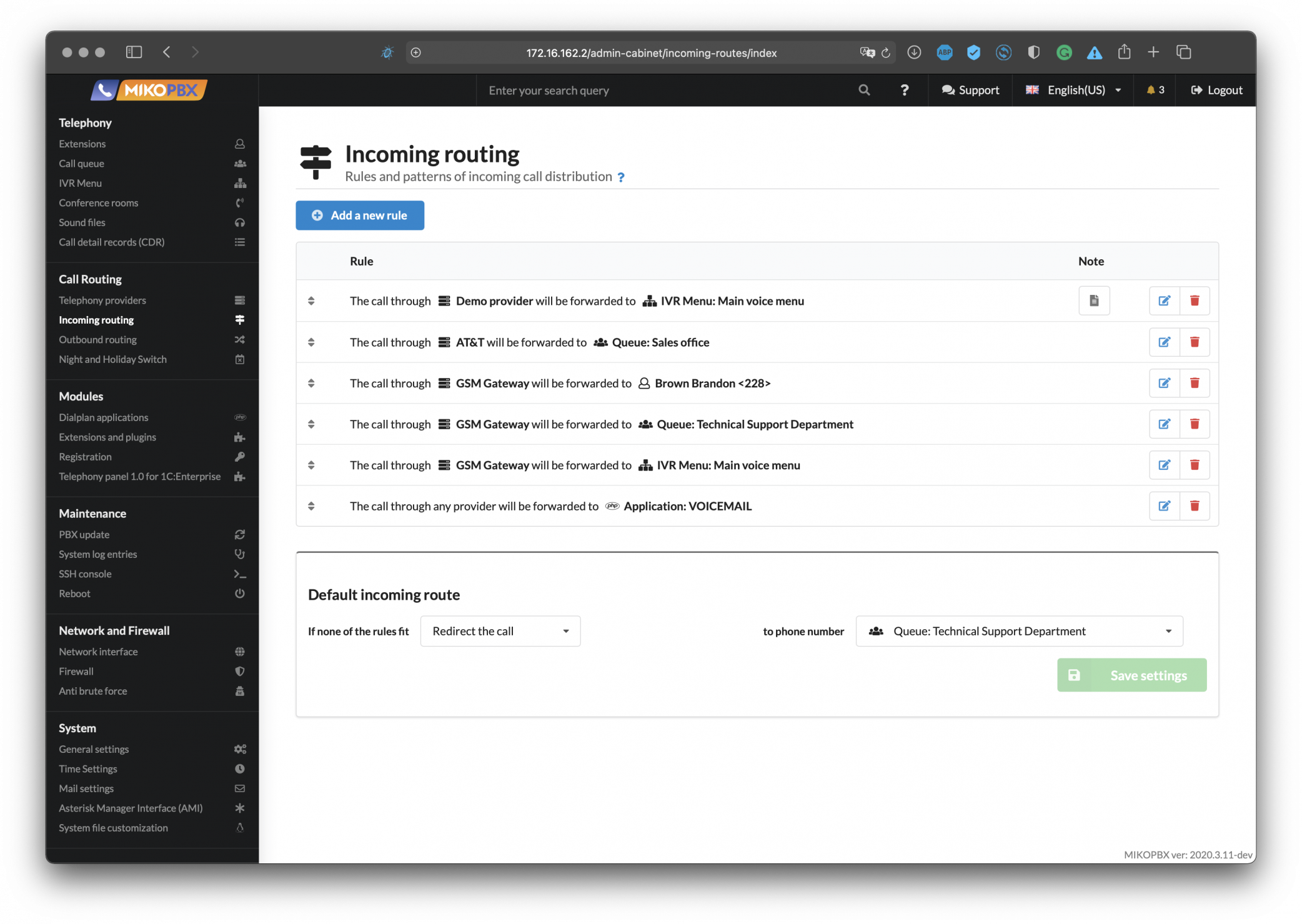 Free MikoPBX features